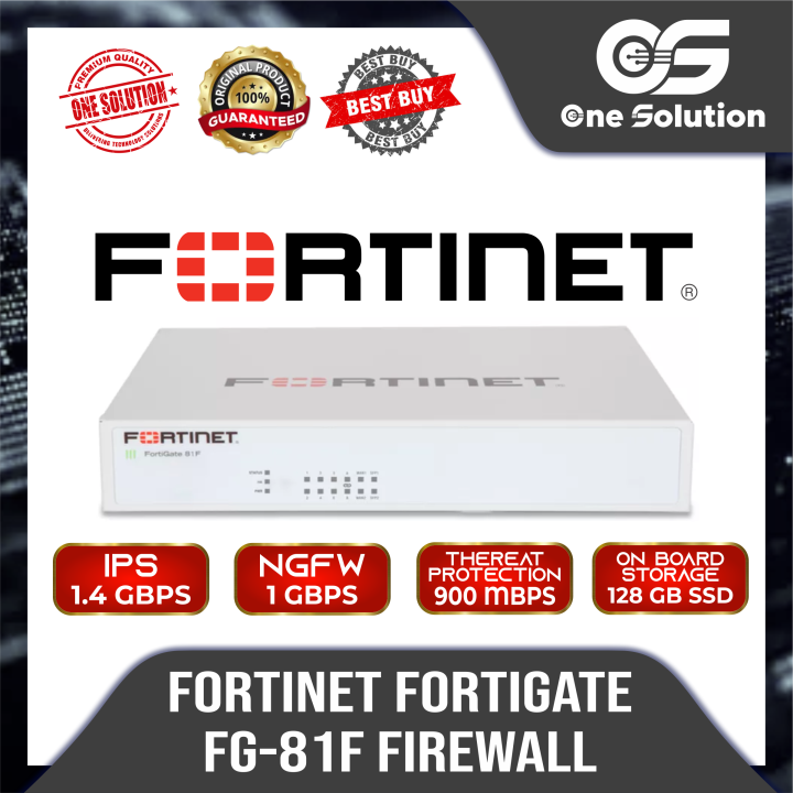 Fortinet FortiGate FG-81F Firewall - 2-GE RJ45 WAN Port, 2-GE RJ45 DMZ ...
