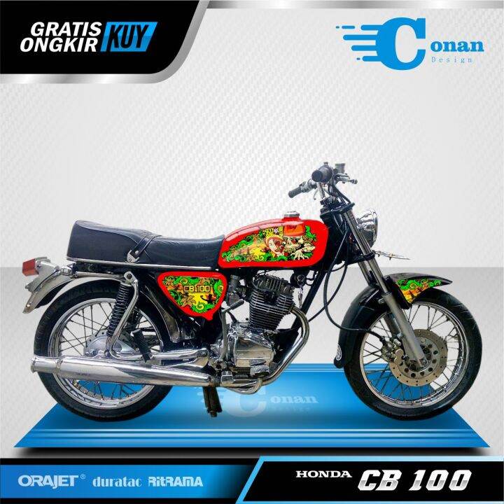 Stiker Striping Variasi CB 100 Glatik CB 100 Herex Merah Klasik Gagah ...