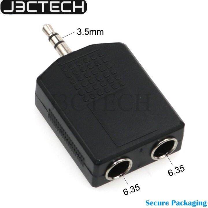 3.5mm Jack Plug Audio / RCA Adapter Stereo Male to Female 6.35mm Dual ...