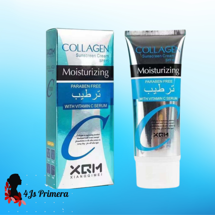 SPF15 Moisturizing and Paraben Free Vitamin C Serum ORIGINAL Collagen Sunscreen Cream Original ...