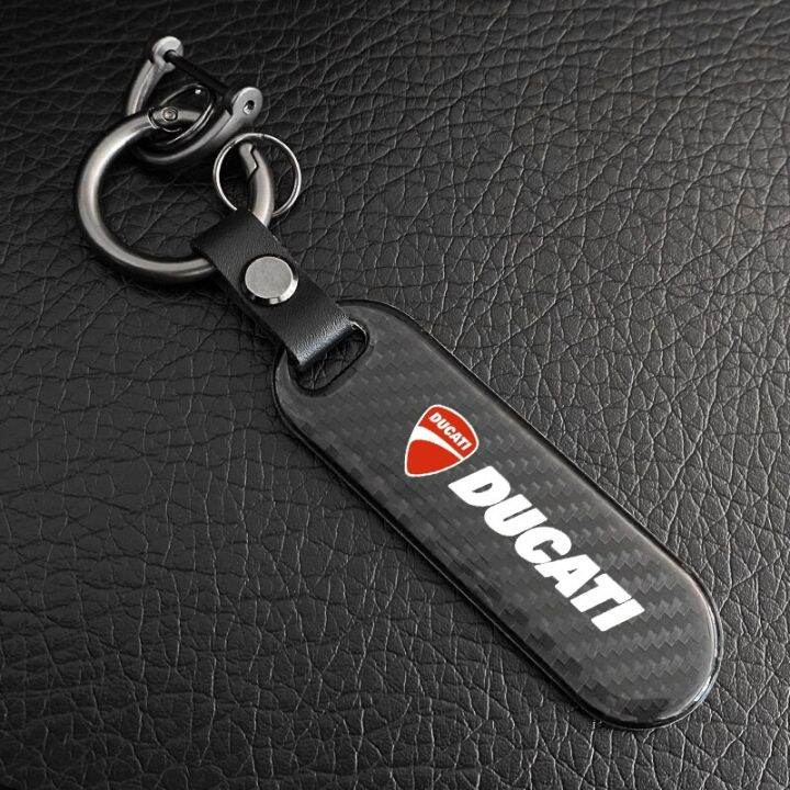New Carbon Fiber Motorcycle Keychain Keyring Holder Gifts DUCATI ...