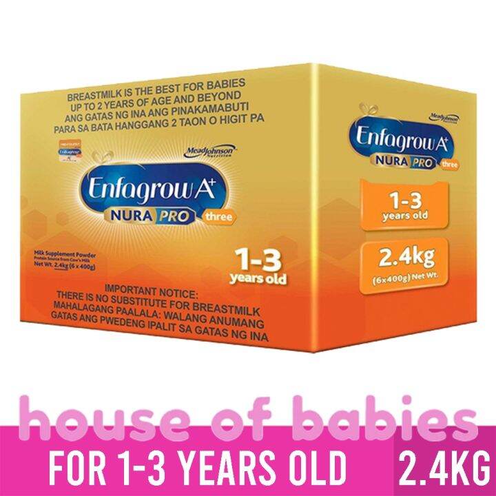 Enfagrow A+ Three NuraPro 2.4kg 1-3 Years Old Milk Supplement | Lazada PH