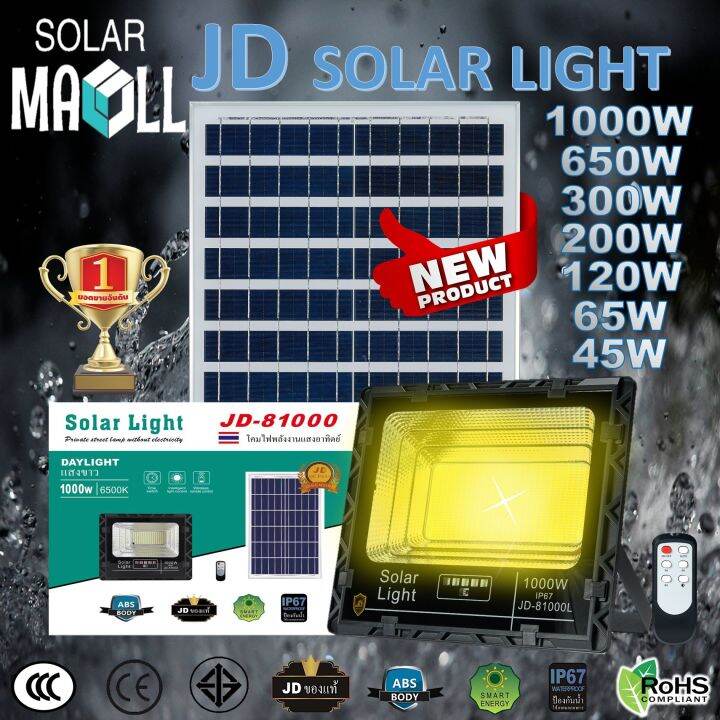 JD-81000L 1000W JD SOLAR LIGHT LED รุ่นใหม่ JD-L ใช้พลังงานแสงอาทิตย์100% โคมไฟสนาม โคมไฟสปอร์ต ...