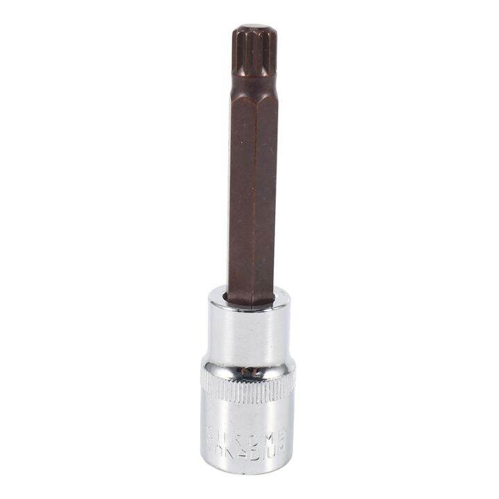 1/2-Inch Drive 10mm Triple Square Spline Bit Extra Long Socket, S2 ...