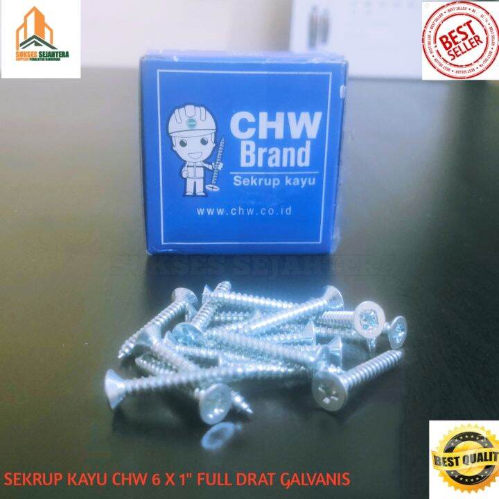 Skrup Kayu / Sekrup Kayu CHW 6 X 1" FullDrat Galvanis | Lazada Indonesia