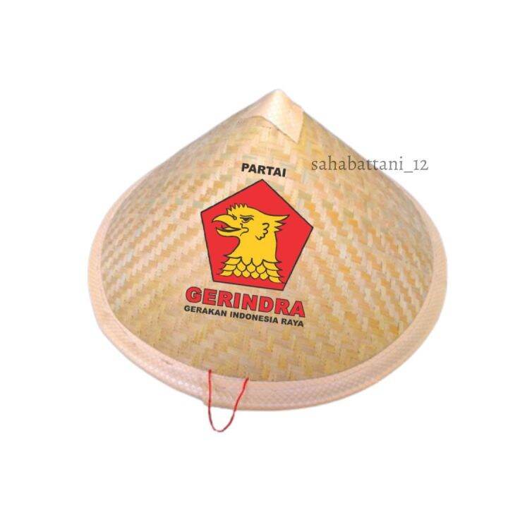 Caping petani motif desain logo custom | topi caping lukis gambar logo ...