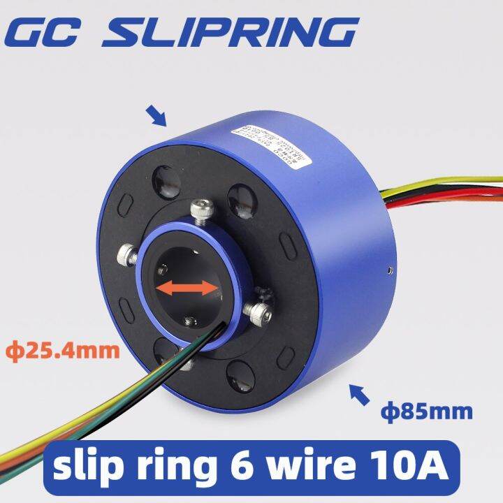 Slipring Conductive Slip Ring Through Hole 25.4Mm6 Wire 10A Slip Ring ...