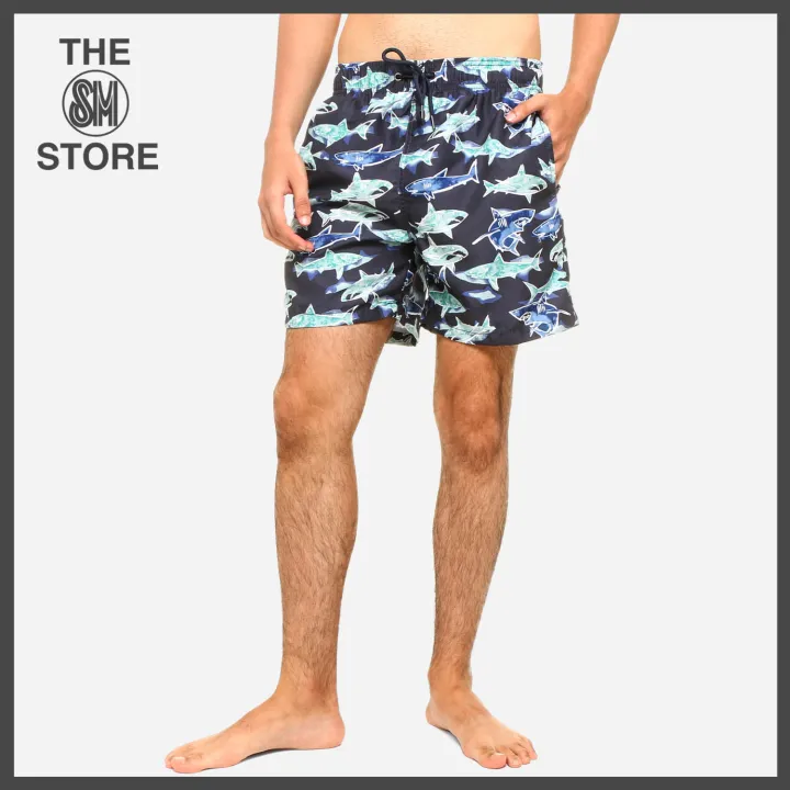Coco Republic Men’s Shark Graphic Board Shorts in Grey | Lazada PH
