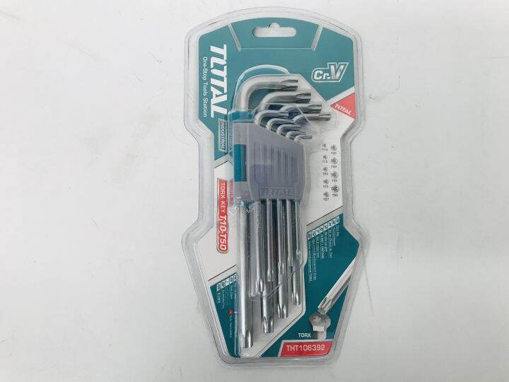 TOTAL กุญแจหกเหลี่ยมหัวท๊อค 9PCS รุ่น THT-106392 | Lazada.co.th