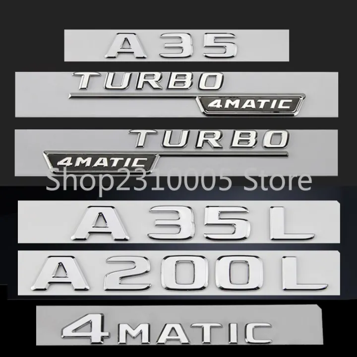 2016+ Flat Font Chrome Trunk Letters Badges Emblem Sticker for Mercedes ...