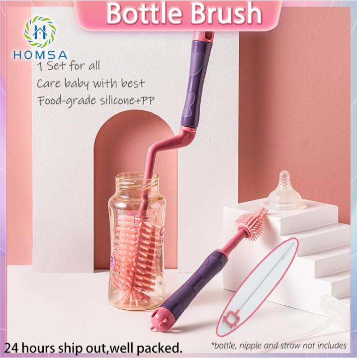 4 in 1 Silicone Bottle Brushes set, Thermos Flask Cleaner Tumbler ...