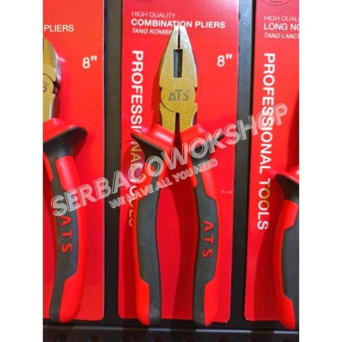 ATS Tang Kombinasi-Potong-Lancip 8 Inch Chrome Fiber SATUAN Termurah ...