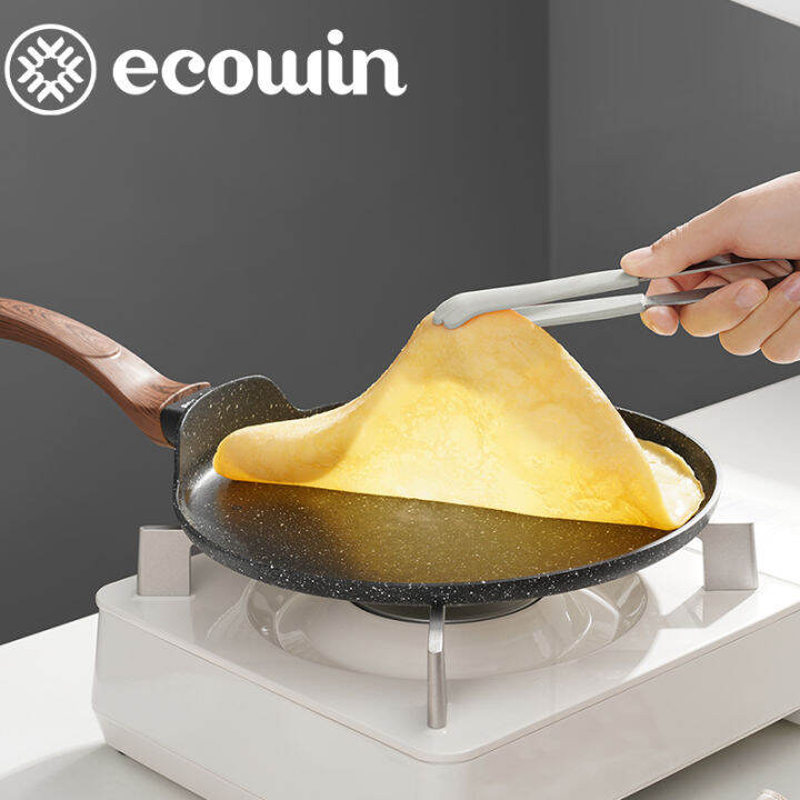 Ecowin กระทะไม่ติด 25 เซนติเมตรดำ/ขาวสำหรับทอดพิซซ่า | Lazada.co.th