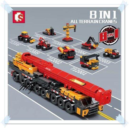 Sembo block 8 in 1 Kendaraan Kontruksi Sembo block Crane Mining-Dump ...