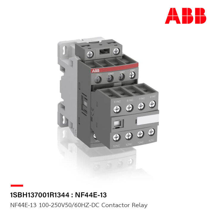 ABB : NF44E-13 100-250V50/60HZ-DC Contactor Relay รหัส NF44E-13 ...