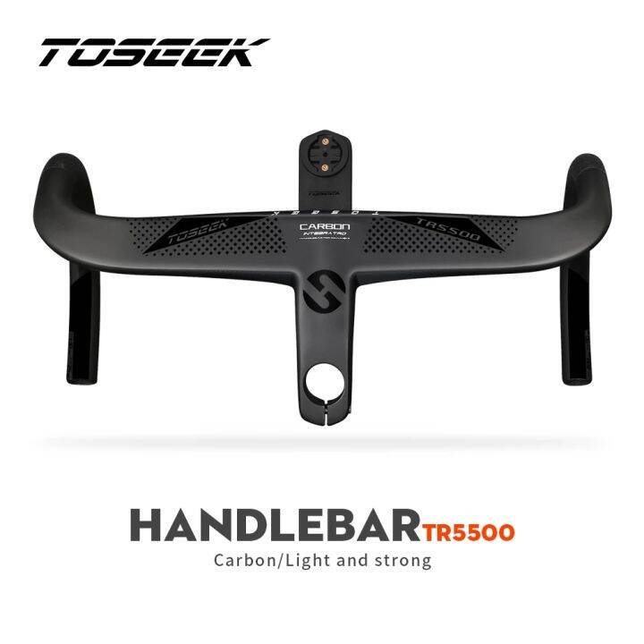 TOSEEK TR5500 Carbon Road Integrated Handlebar 28.6mm Carbon Handlebars ...
