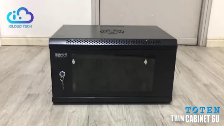 6U Toten Cabinet│300mmH*400mmD*530mmW│19 inches Black Wall-Mounted Data ...