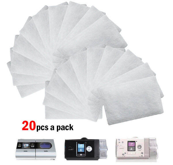 (20แผ่น) hepa Filter แผ่นกรองสำหรับเครื่อง CPAP ResMed ตัวกรองอเนก ...