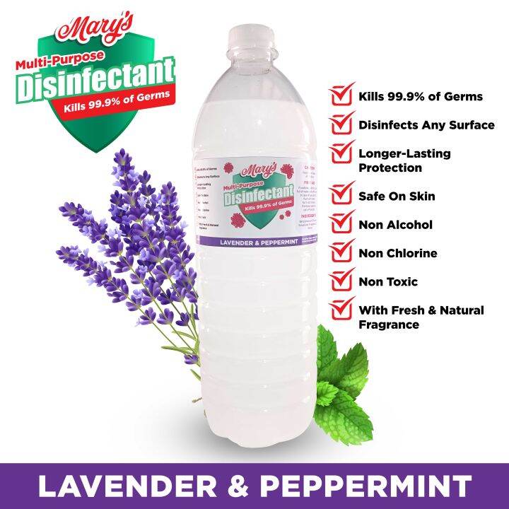 Mary's Multi-Purpose Disinfectant Lavender & Peppermint Scent 1 Liter ...