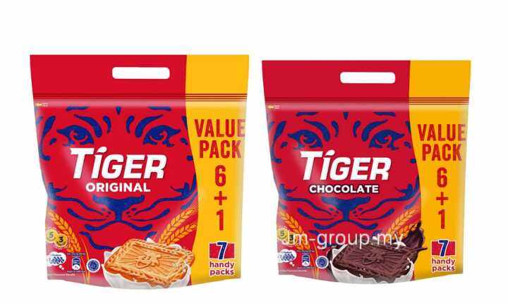 Tiger Biscuit Original / Chocolate Value Pack (6+1) 60g x 7's Handy ...