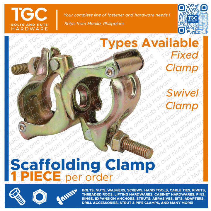 TGC Swivel Clamp or Fixed Clamp - Scaffolding Clamps for GI Pipe 1-1/2 ...