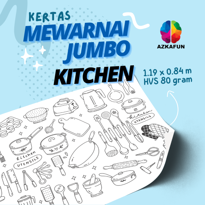 Kertas Mewarnai Jumbo KITCHEN - mewarnai besar - Giant Coloring Page ...