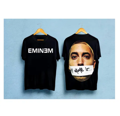 EMINEM FRONT AND BACK BOOTLEG VINTAGE INSPIRED LOOSE OVERSIZED SHIRT ...