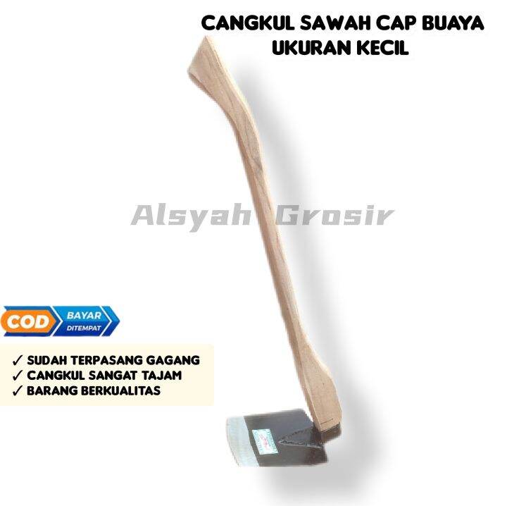 Cangkul Alat Dangir Sawah Cap Buaya Ukuran Kecil Terpasang gagang ...