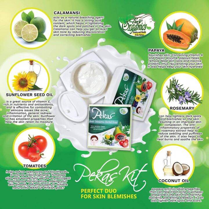 Pekas Duo Set Anti Melasma Herbal Soap and Cream | Lazada PH