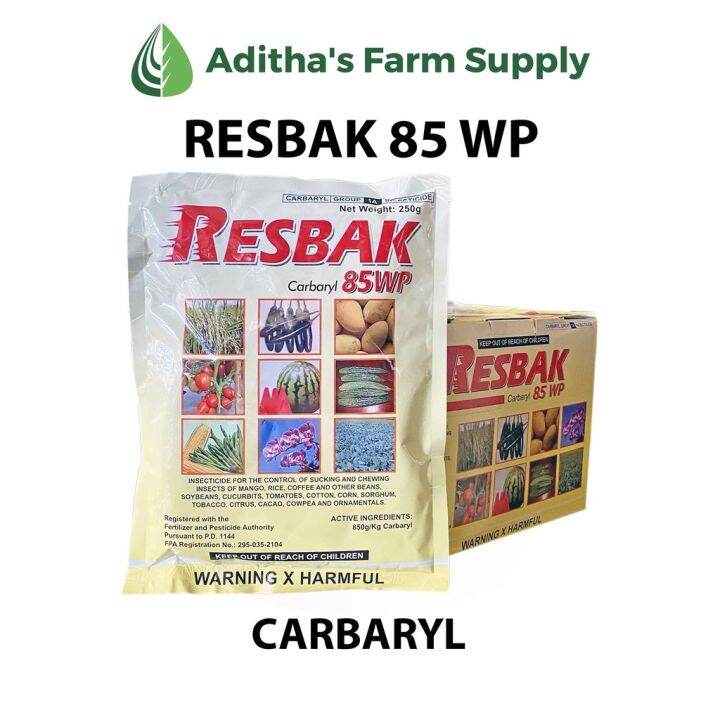 Carbaryl: Resbak 85 WP (like Sevin Seven Eleven) 250 grams | Lazada PH