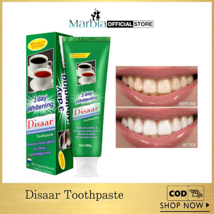 DISAAR HERBAL 3 DAY WHITENING TOOTHPASTE 100G | Lazada PH