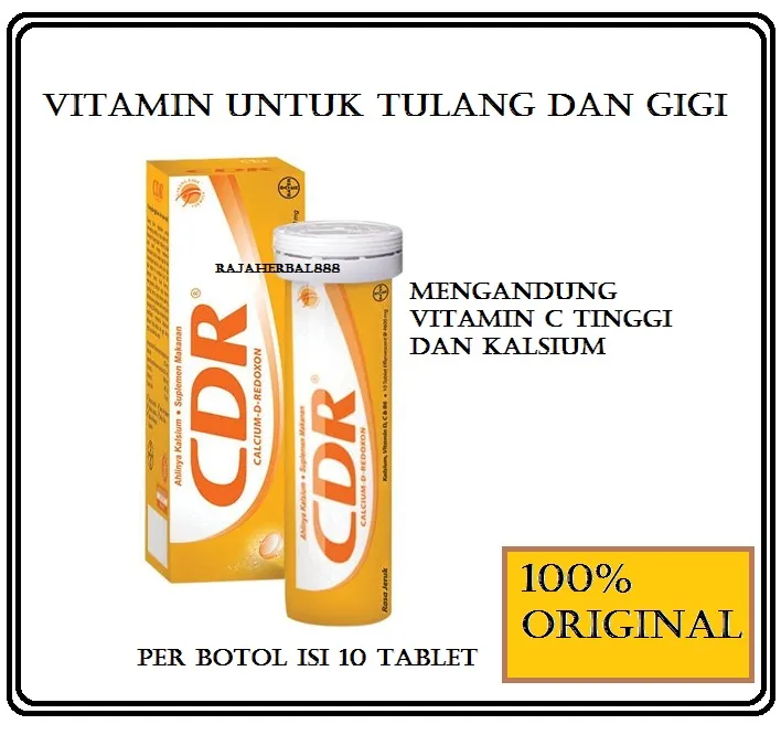 VITAMIN CDR SUPLEMEN KALSIUM UNTUK TULANG DAN GIGI VITAMIN TULANG ISI ...