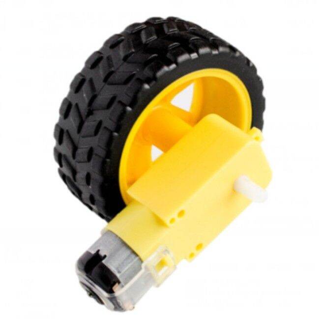 Gearbox Motor DC Kuning Dan Roda Smart Car Robot Wheel | Lazada Indonesia