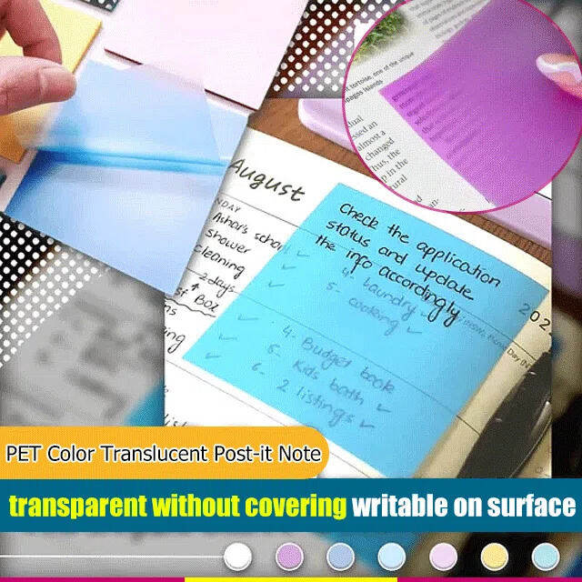 coolrich PET Color Translucent Post-it Note | Lazada PH
