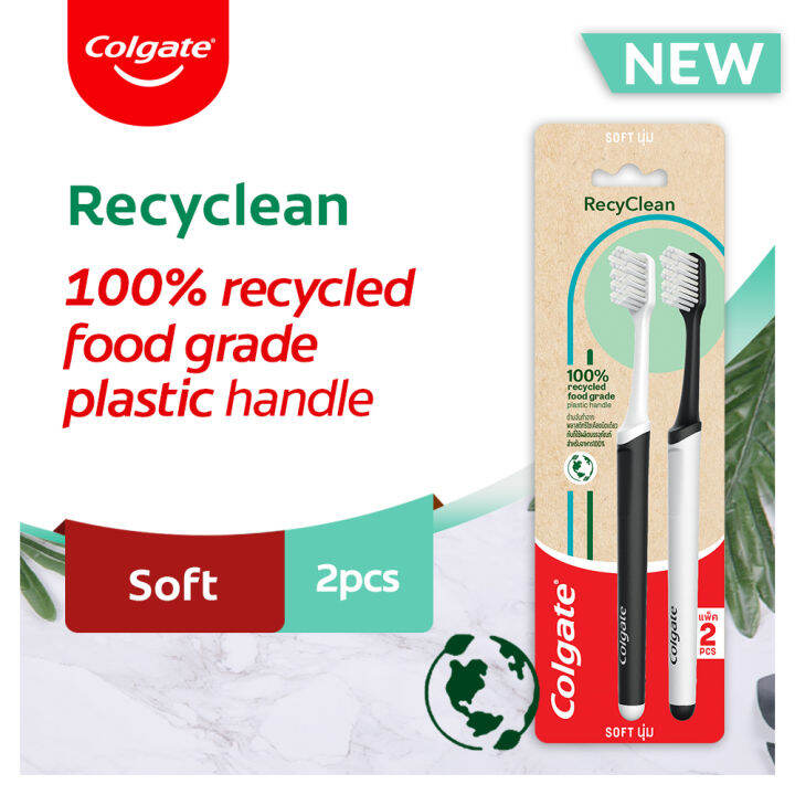 COLGATE Recyclean Toothbrush Twin Pack 2pcs | Lazada PH
