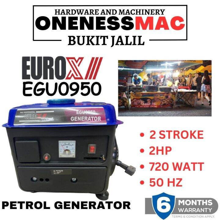 ''EUROX///'' PETROL GENERATOR -720W EGU 0950 | Lazada