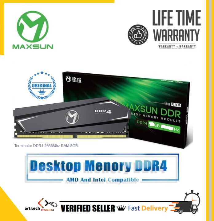 Maxsun Terminator DDR4 2666Mhz RAM 8GB | Lazada