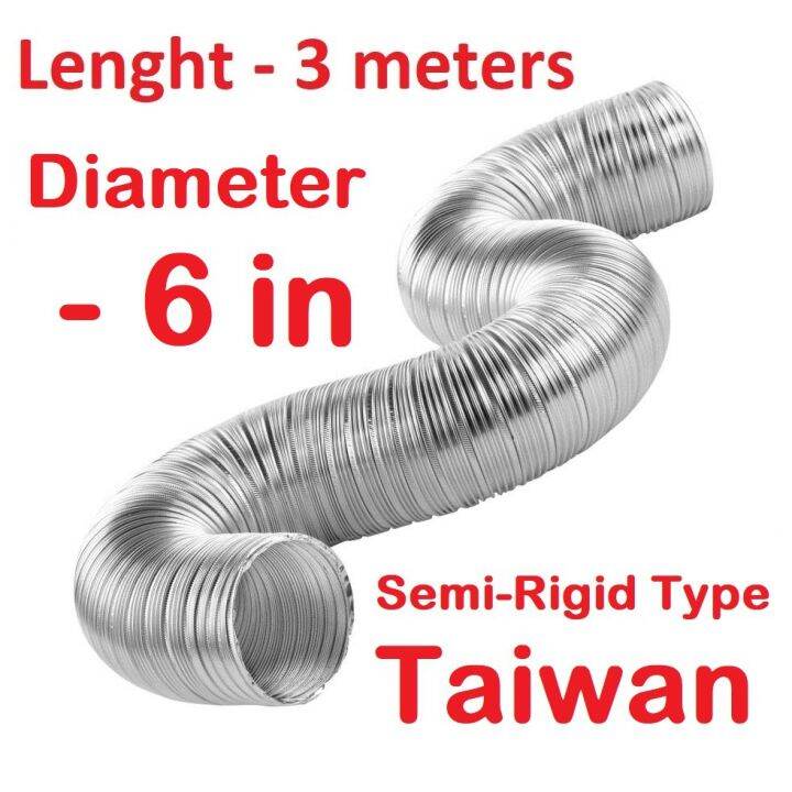 Flexible Aluminum Air Duct 6 inches x 3 meters Aluminum Foil Flexible ...