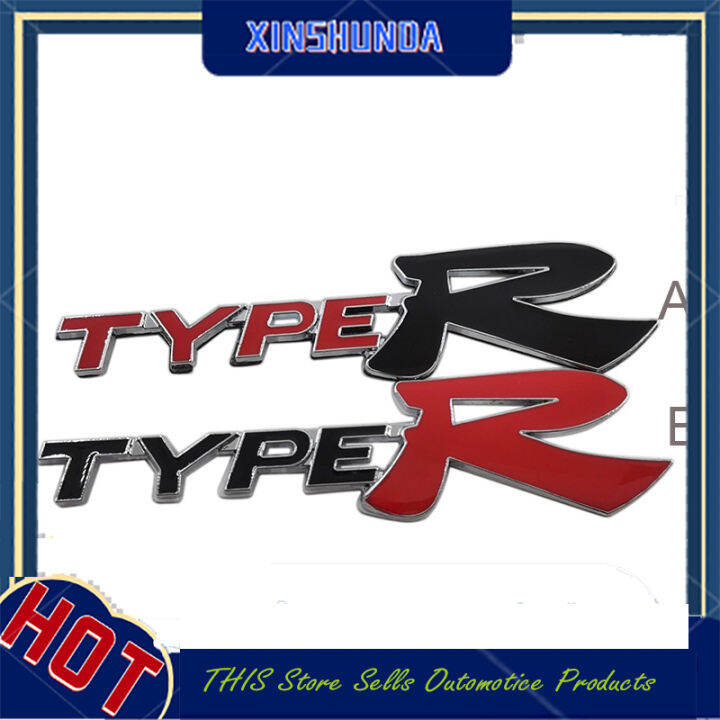 XSD 1 x Metal TYPER TYPE R Logo Car Auto Side Rear Trunk Decprative ...