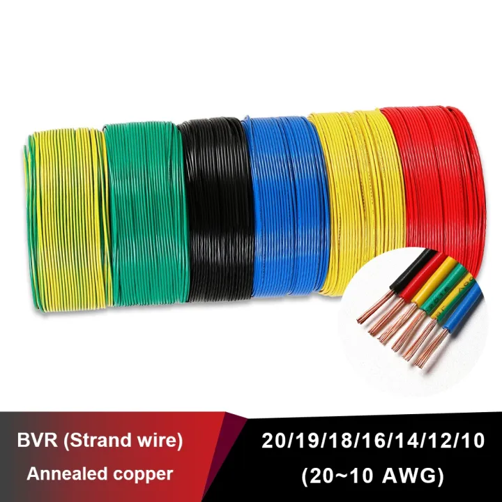 Single Core Stranded Flexible Soft Cable 20/18/17/16/14/12/10/8 Awg 0.5/0.75/1/1.5/2.5/4/6/10 ...