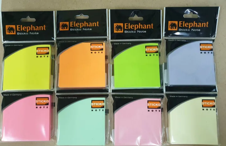 กระดาษโน๊ต 3x3นิ้ว (80-100แผ่น ) ตราช้าง Elephant sticko note จำนวน 1 ...