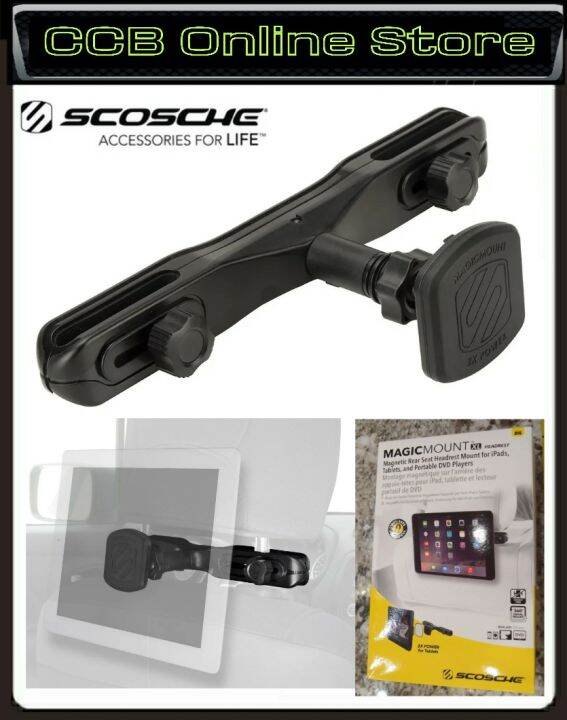 SCOSCHE MagicMount™ XL Headrest Magnetic Rear Seat Headrest Mount for ...