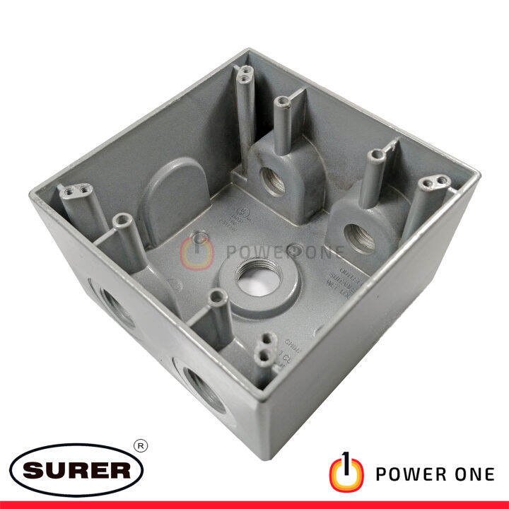 Surer 1148 2 Gang Deep Utility Box, Five 1/2" Holes | Lazada PH