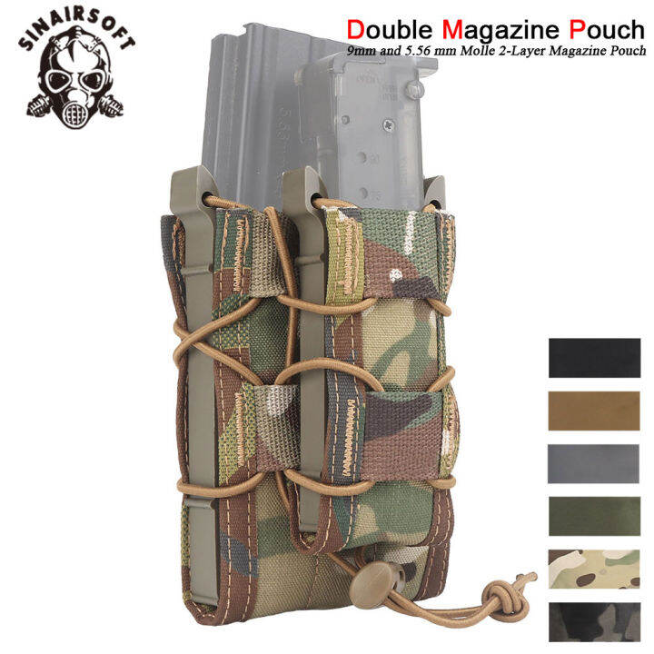 SINAIRSOFT Tactical MOLLE System Double Layer Function Pack Outdoor 9mm ...