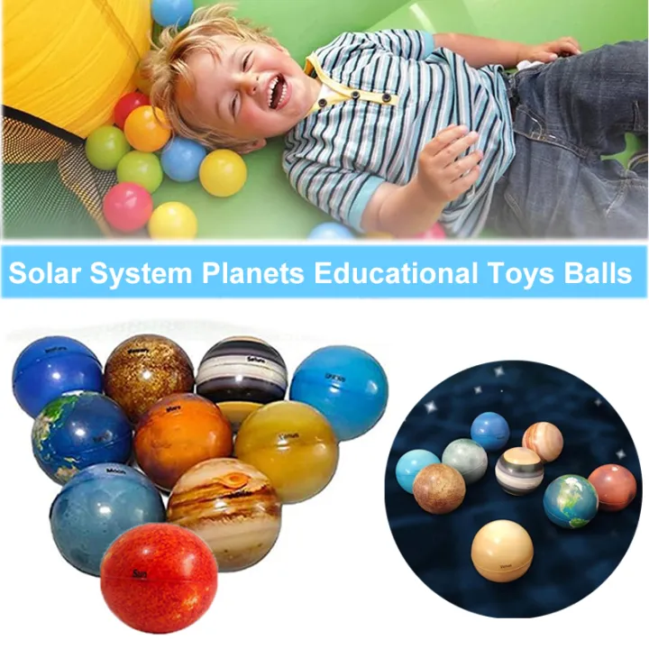 【Ready To Ship】10 PCS Color Printing Sponge Solid Soft Balls Solar ...