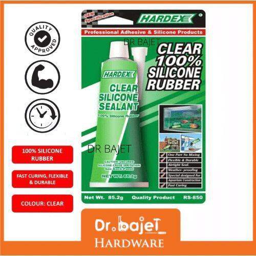 HARDEX CLEAR SILICONE SEALANT 100% RS850 RUBBER ADHESIVE GLUE | Lazada