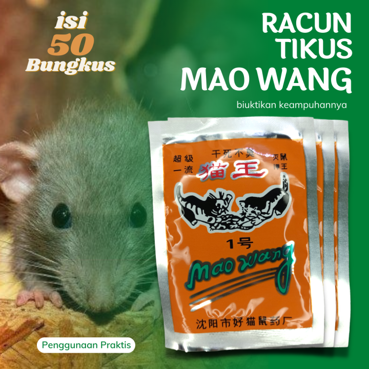 ISI 50 BUNGKUS RACUN TIKUS MATI KERING TIDAK BAU DI JAMIN AMPUH ...