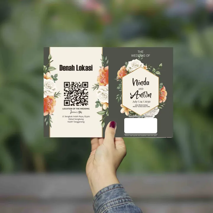 Undangan Pernikahan Minimalis Murah Modern Minimalis Desain Vintage ...
