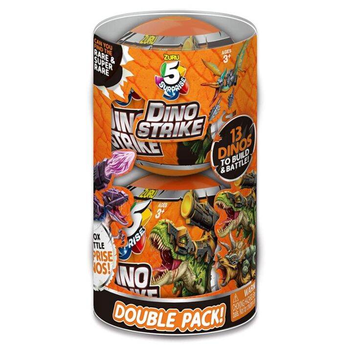 Zuru 5 Surprise Mini Brands Dino Strike Tyrannosaurus Luminous Dinosaur ...