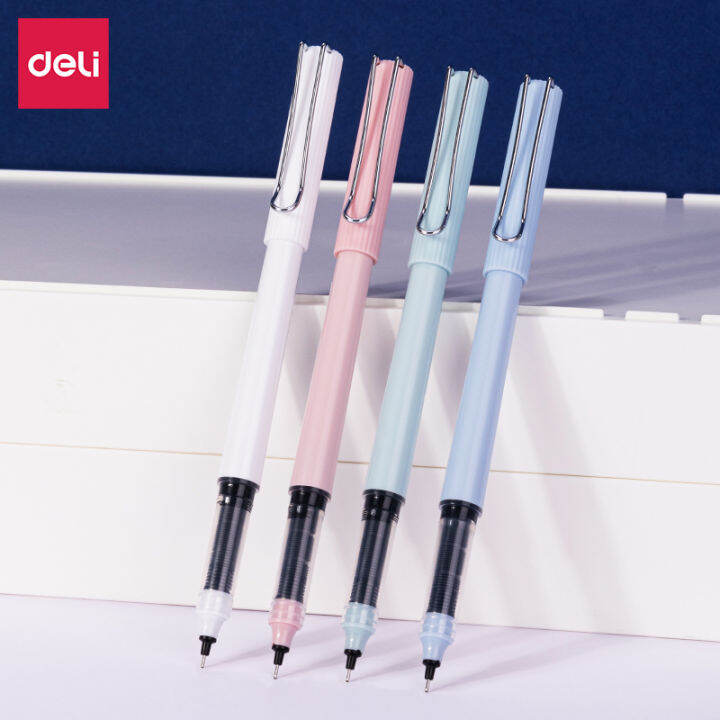 Deli SF100-A cap-pulling direct liquid pen 0.5mm full needle tube ...